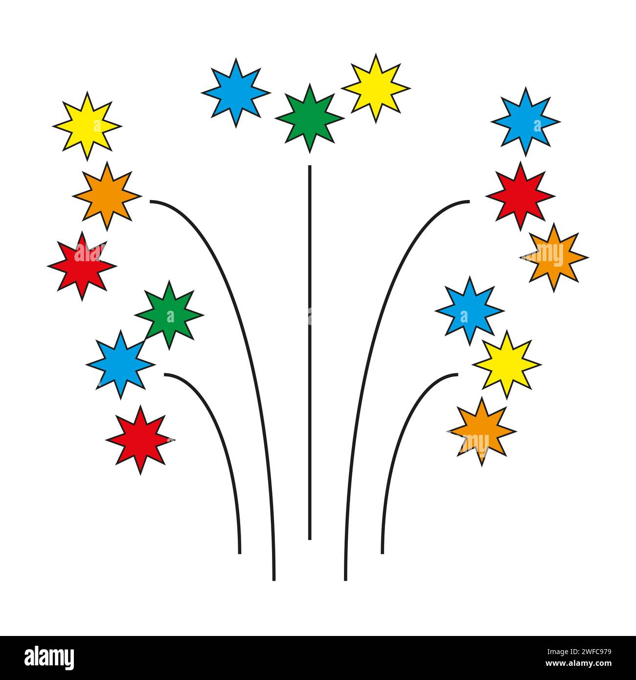 Cartoon firework hi-res stock photography and images - Alamy