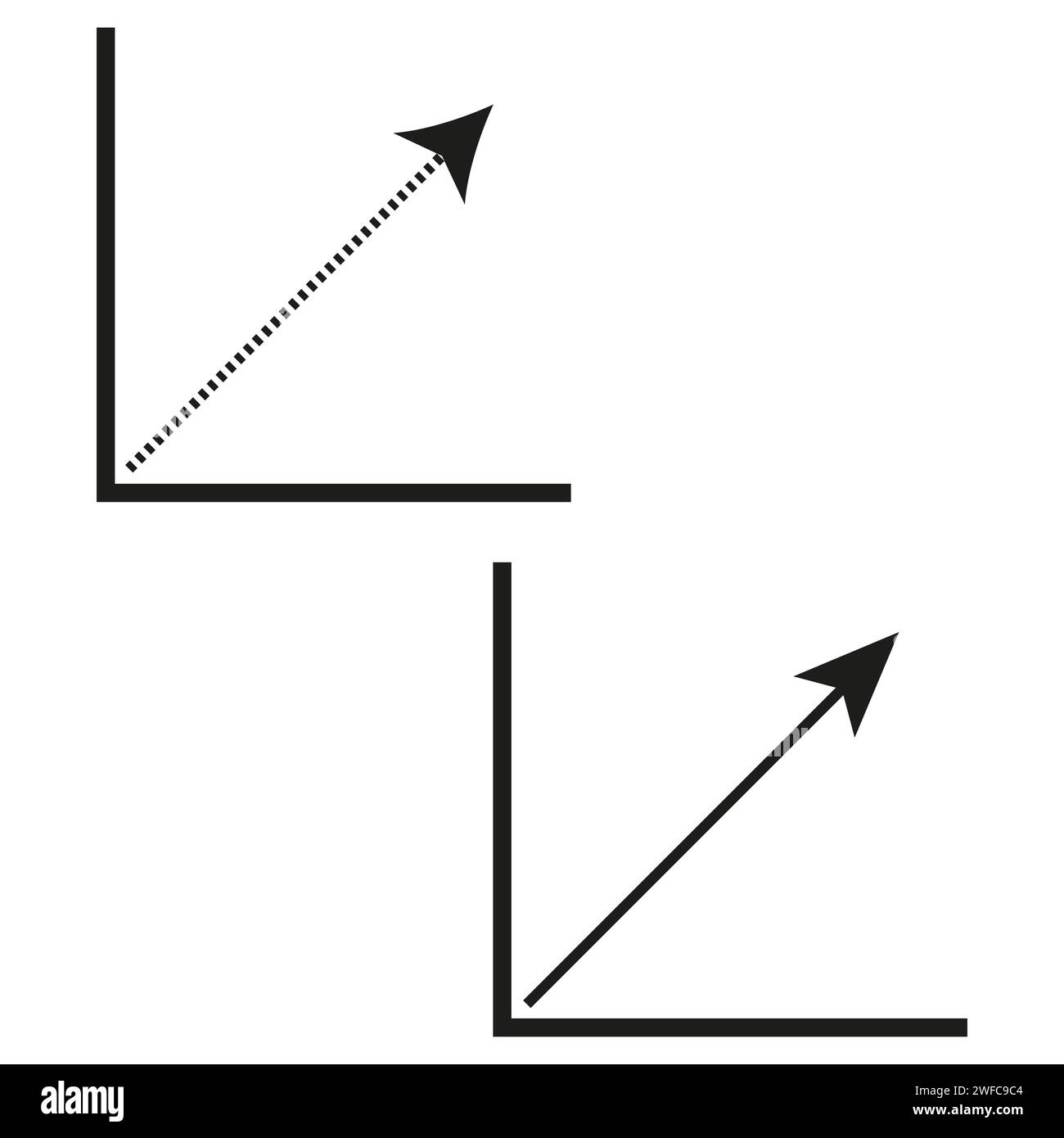 arrow graph. Growth chart sign. Vector illustration. stock image. EPS ...