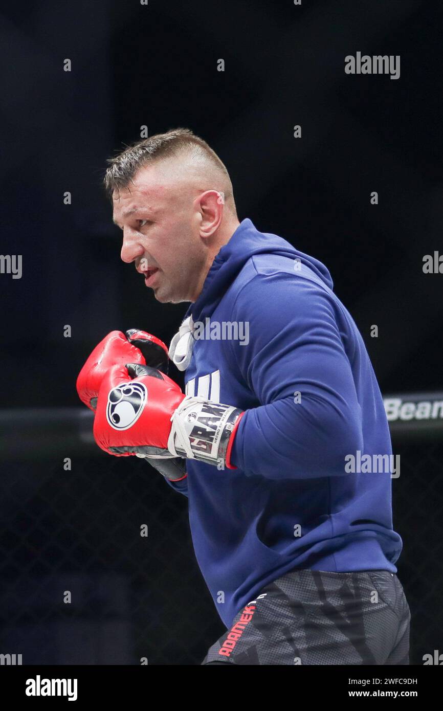 Gliwice, Poland. 27th Jan, 2024. Tomasz Adamek of Poland seen during ...