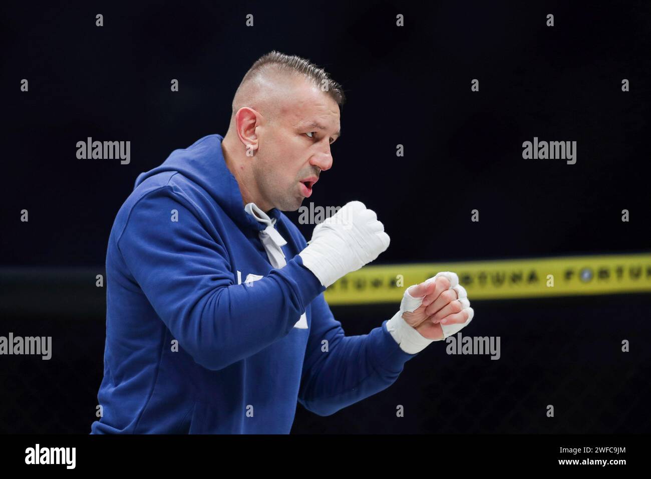 Tomasz Adamek of Poland seen during XTB KSW EPIC Media Training before ...