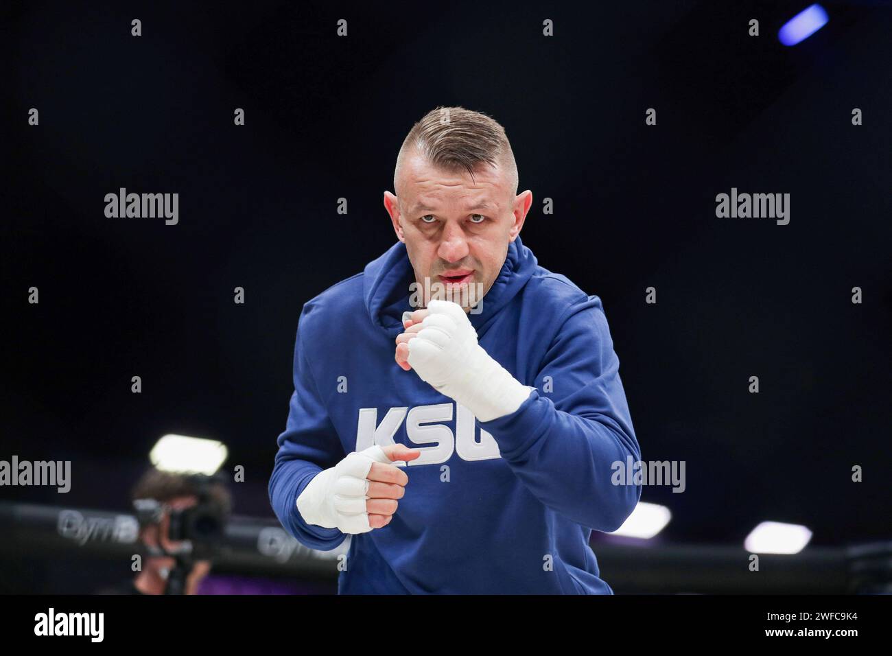 Tomasz Adamek of Poland seen during XTB KSW EPIC Media Training before ...