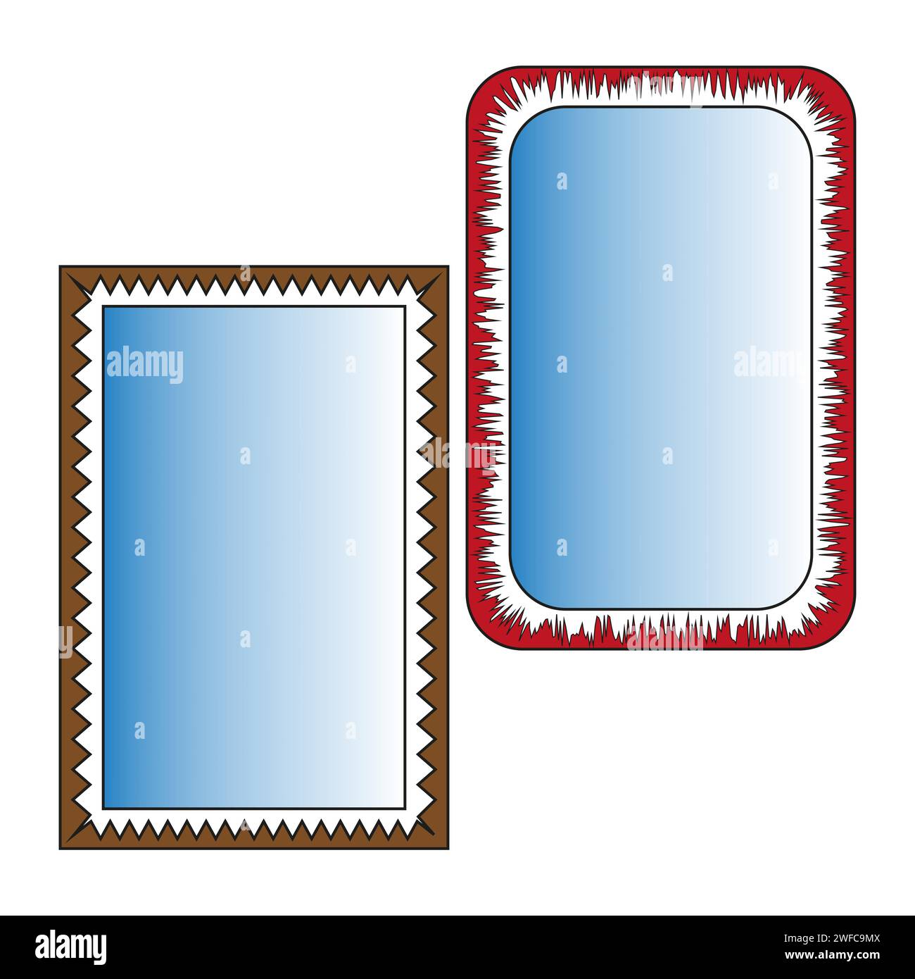 Mirrors in the frame. frame set. Vector illustration. Stock image. EPS ...