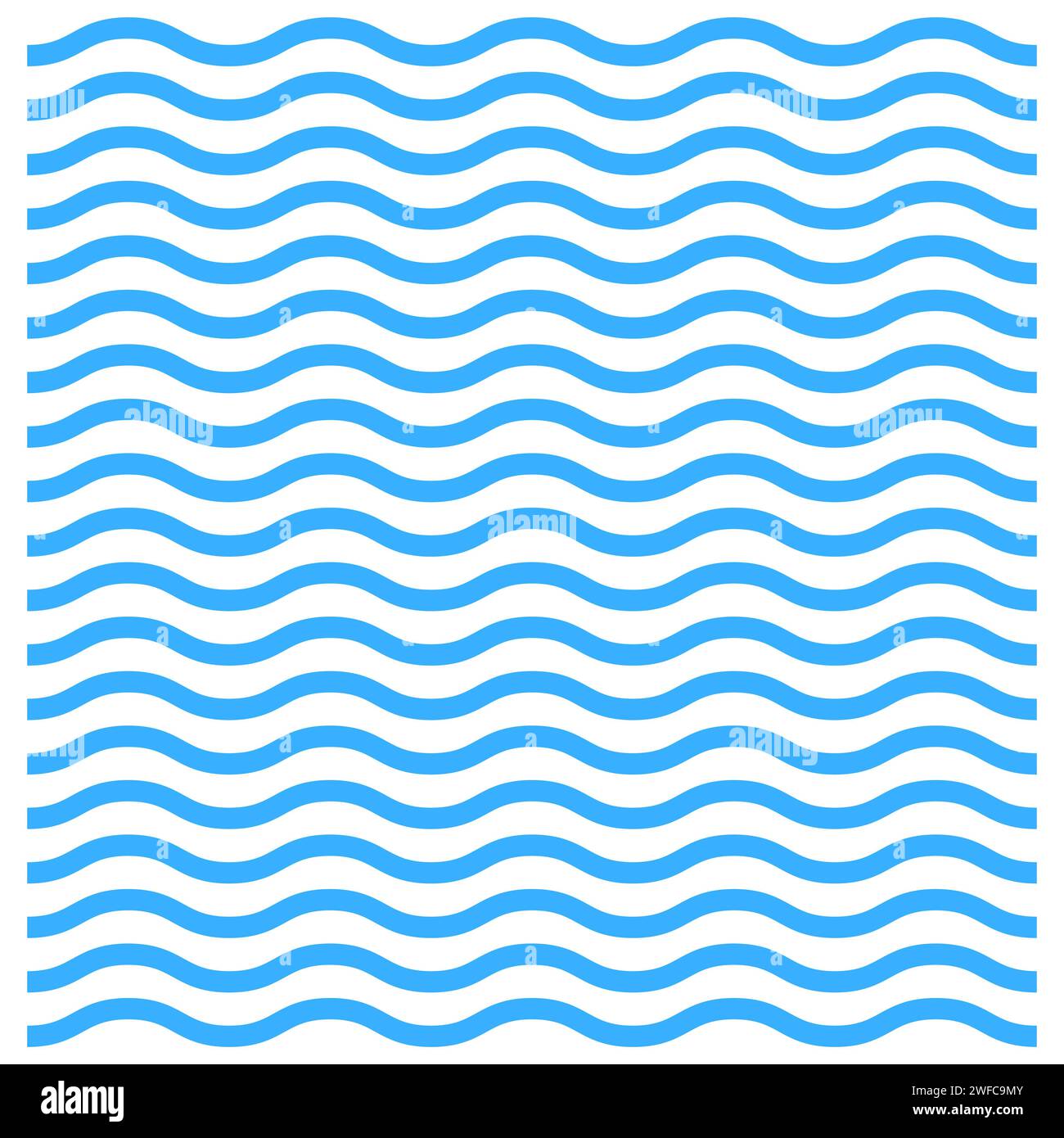 Blue wavy lines background. Seamless pattern. Art line ornament. Vector ...