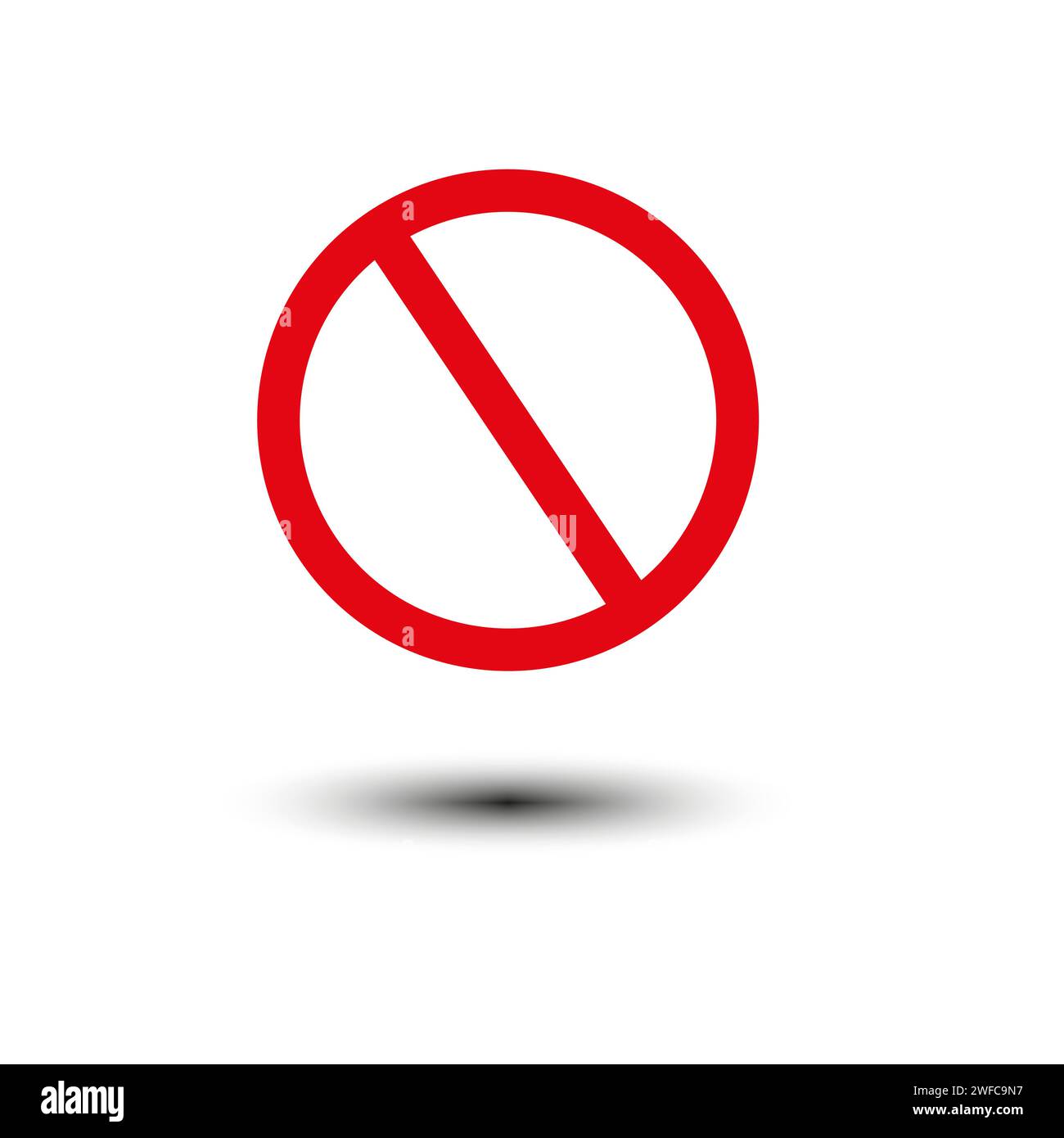 Stopping is prohibited. Attention sign. Sign forbidden. Cross symbol ...