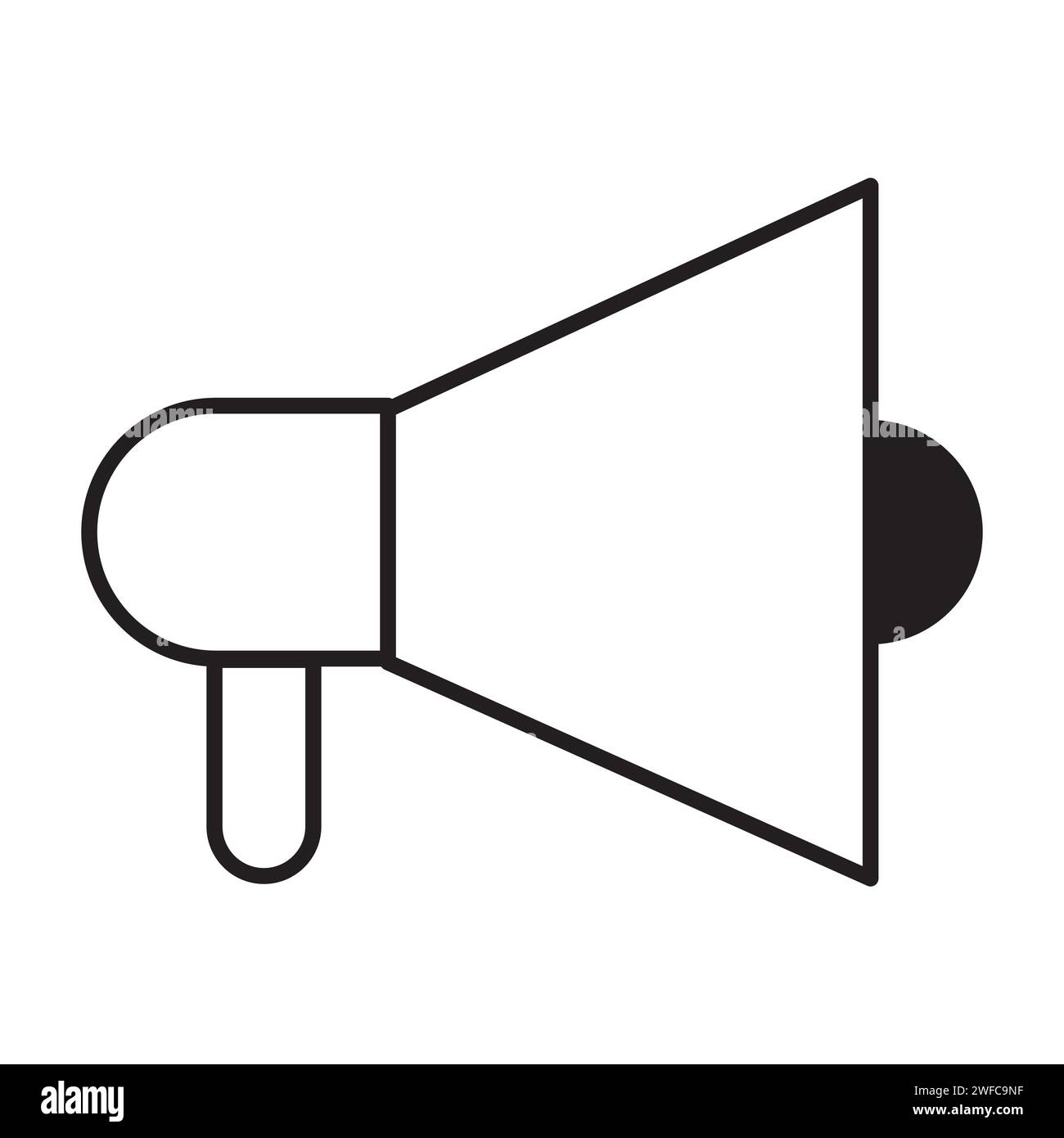 Speaker on white background. Alert message. Marketing announcement ...