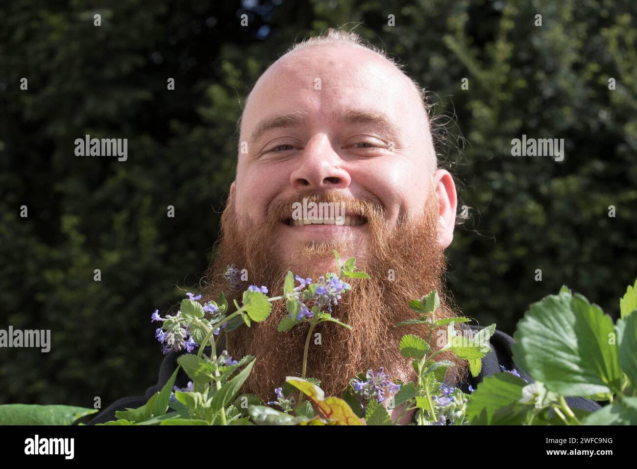 a person wearing a beard, facial hair as part of the look a person ...
