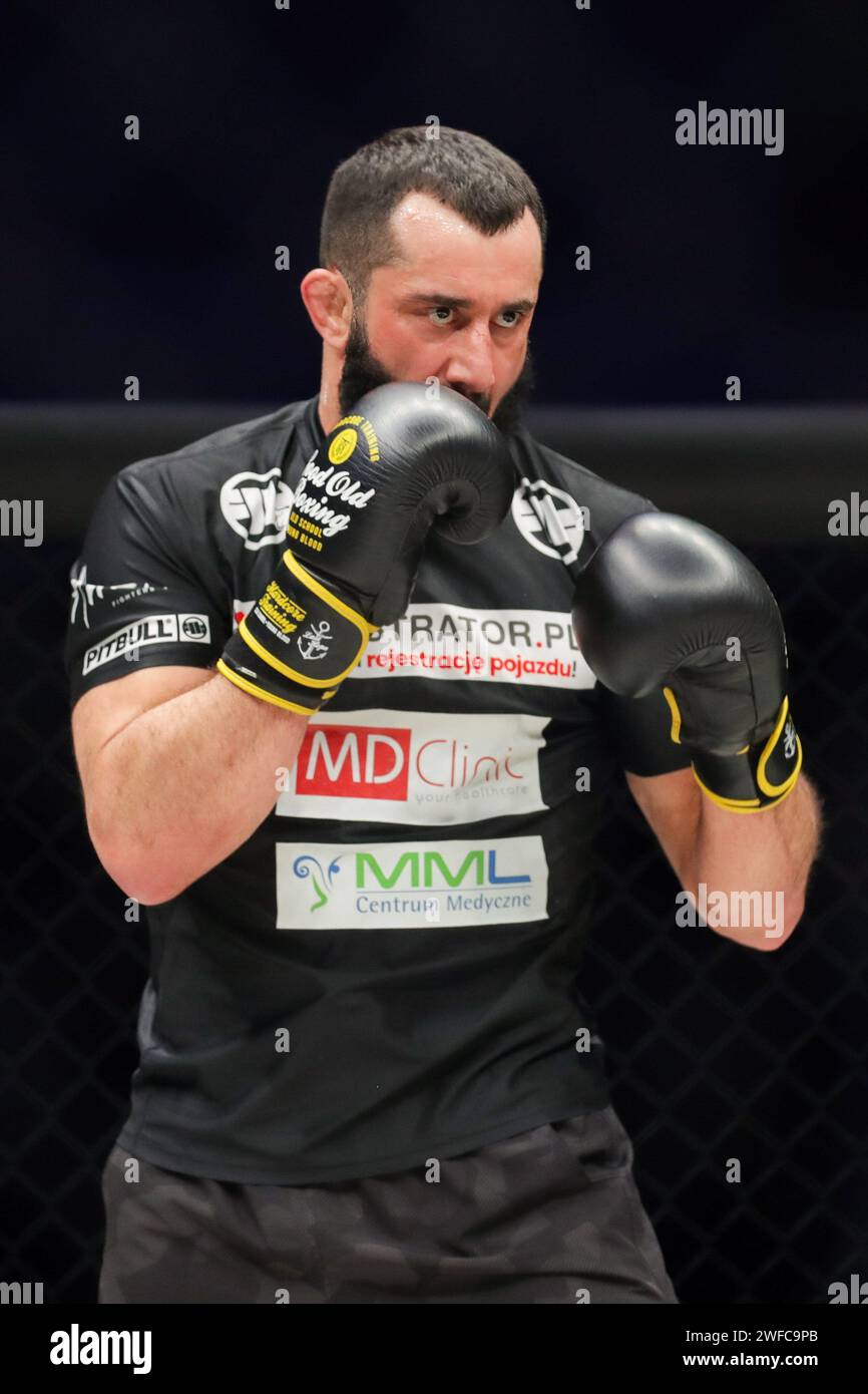 Mamed Chalidow of Poland seen during XTB KSW EPIC Media Training before ...