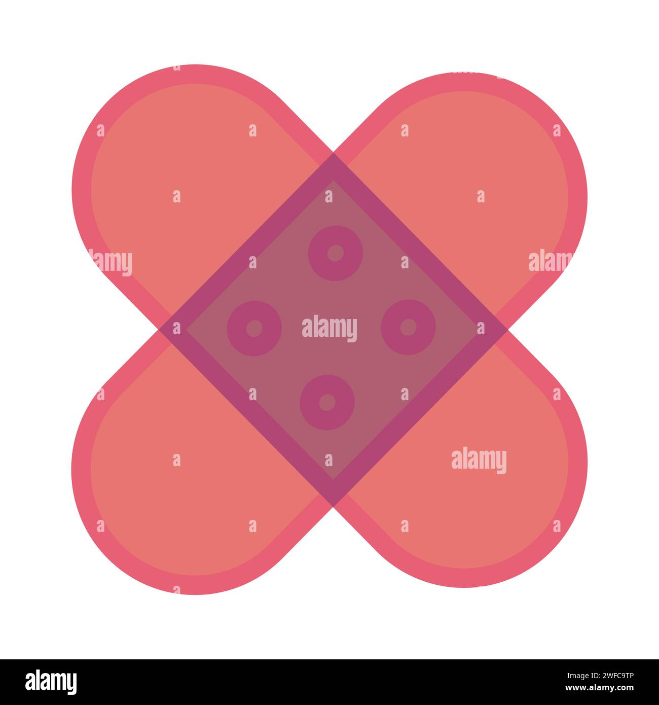 Pink medical plaster. Medicine icon. Pharmacy graphic. Vector ...
