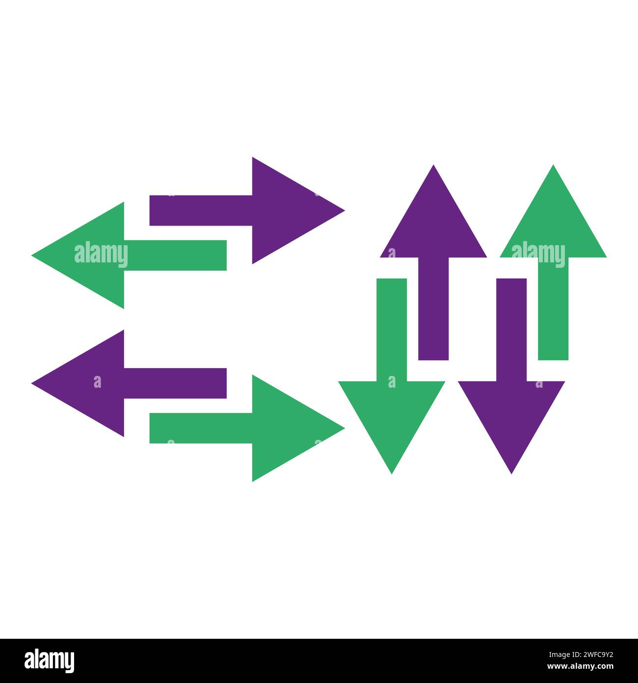 colored straight arrows. Vector illustration. Stock image. EPS 10 Stock ...