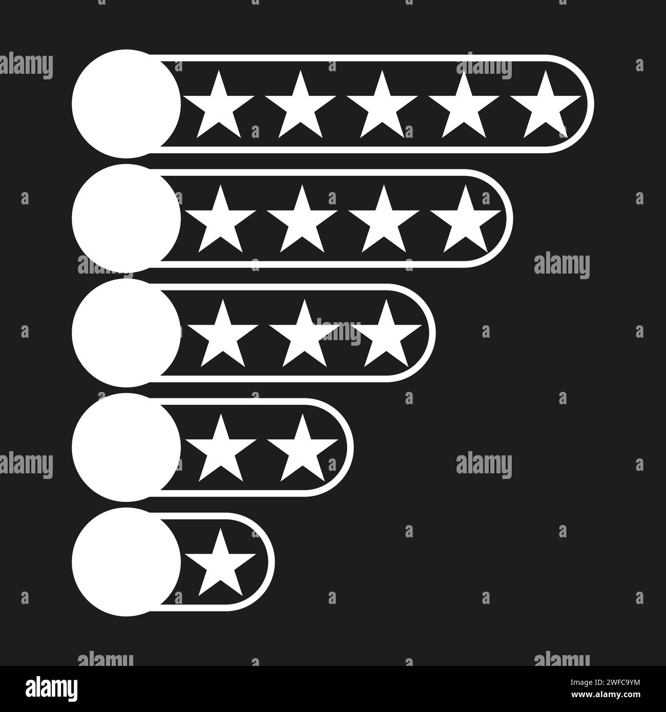 Stars score. Customer review rating. Set rating star. Vector ...