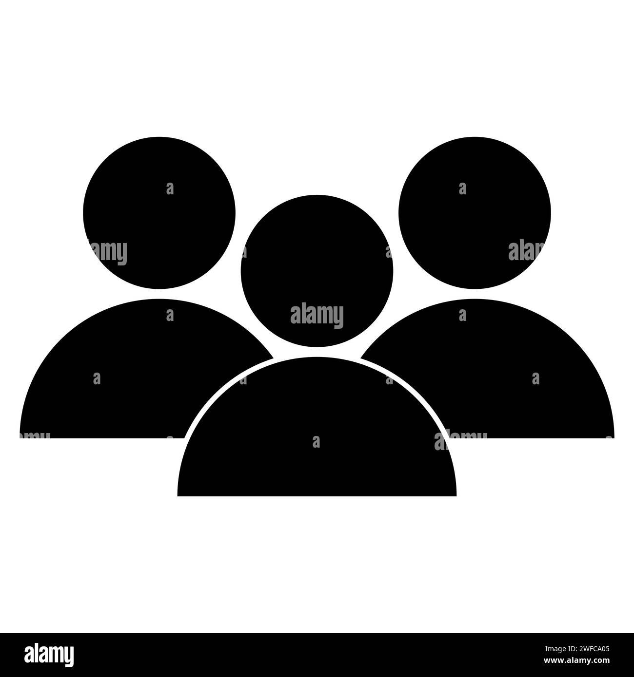 Black three people icon. Business success. Vector illustration. stock ...