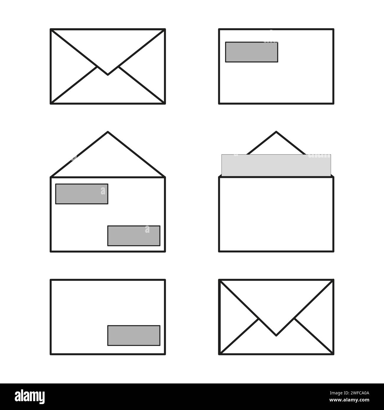 Envelopes icons set. Email icon. Vector illustration. stock image. EPS 10 Stock Vector Image ...