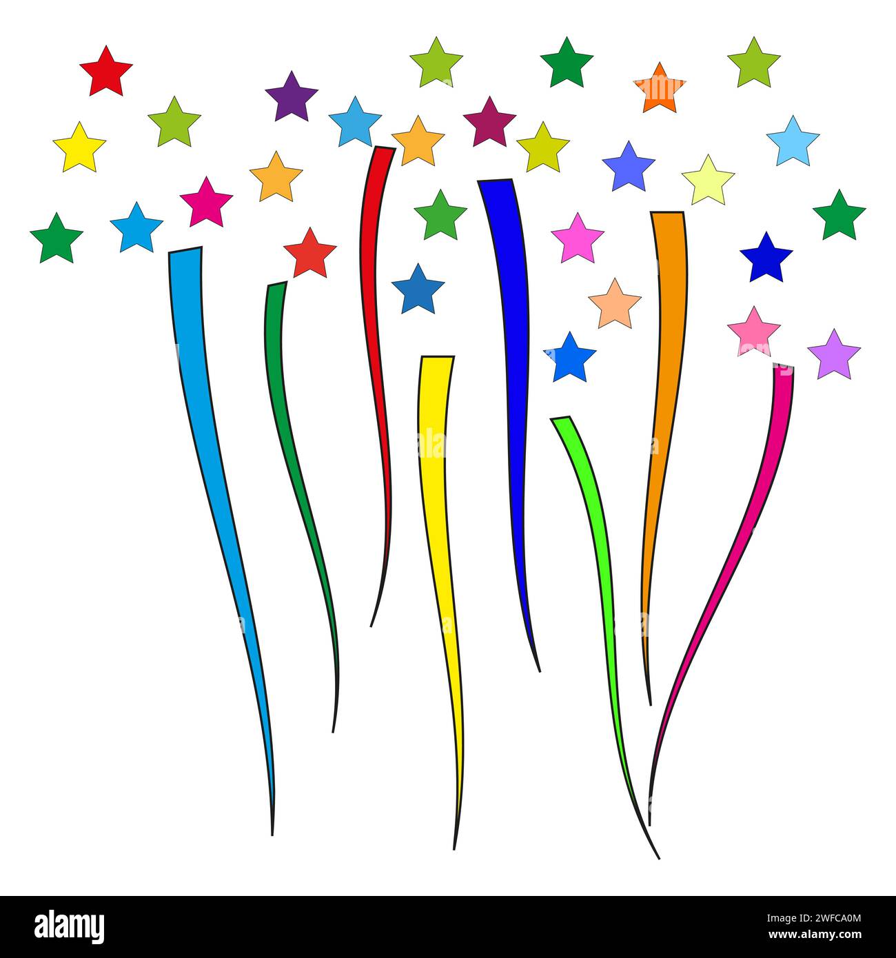 Cartoon firework Cut Out Stock Images & Pictures - Alamy