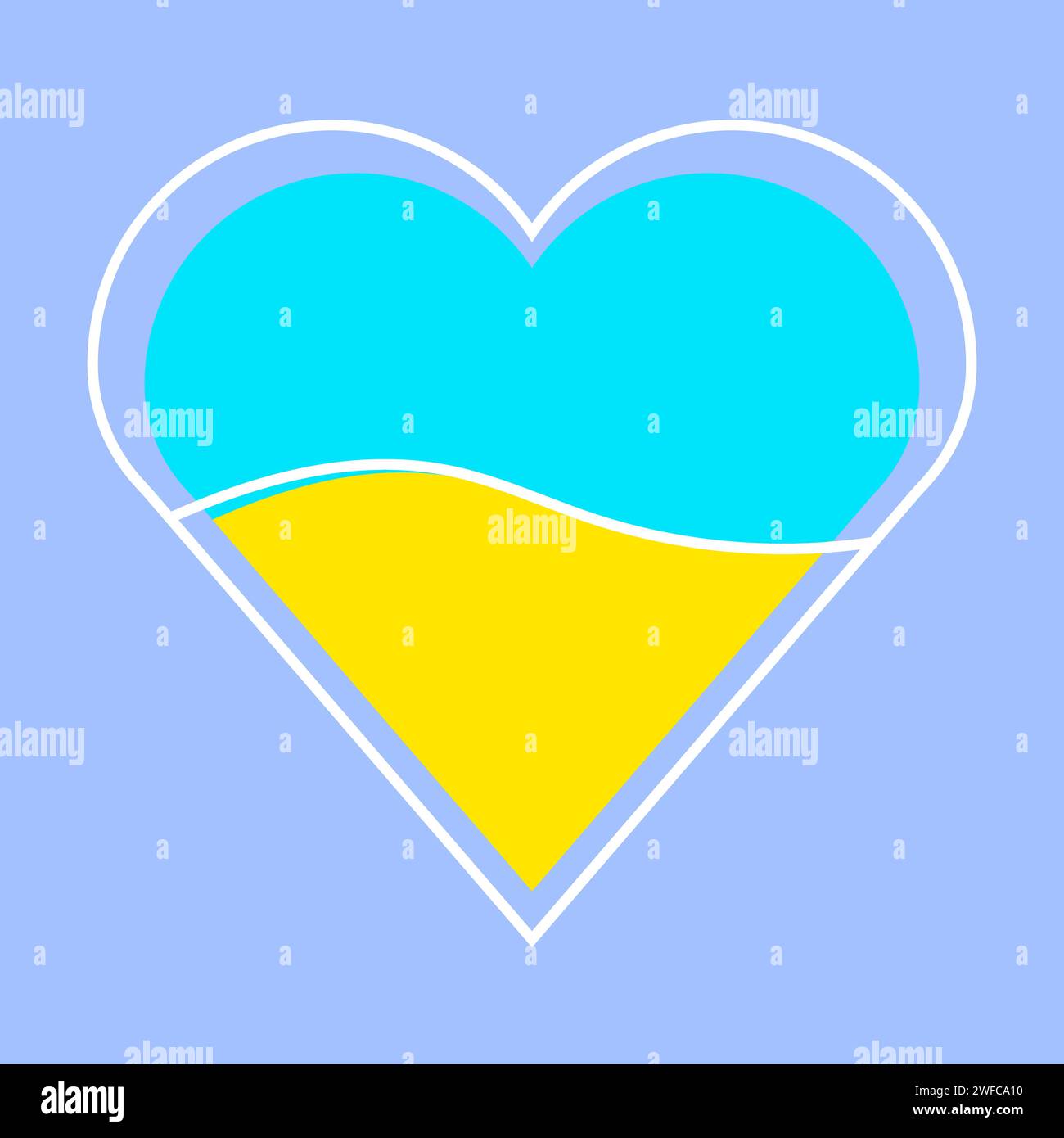 Heart of ukraine for banner design. Ukraine flag. Love symbol. Ukraine ...