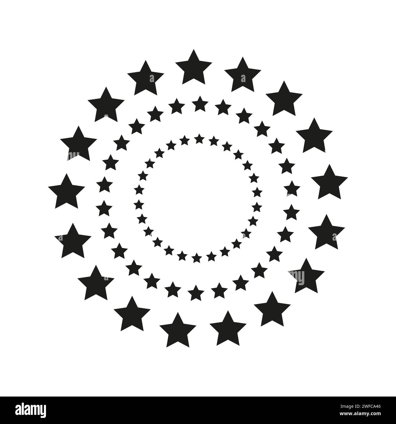 Circles of stars. Space pattern. Vector illustration. stock image. EPS ...