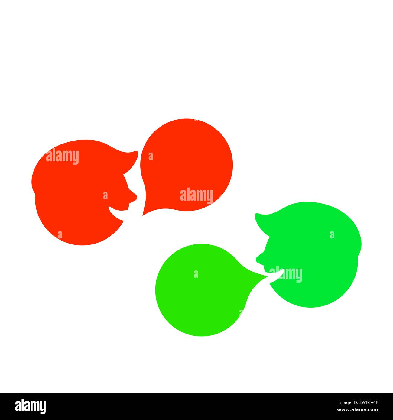 Flat icon with message men. Social media logo. Business communication ...