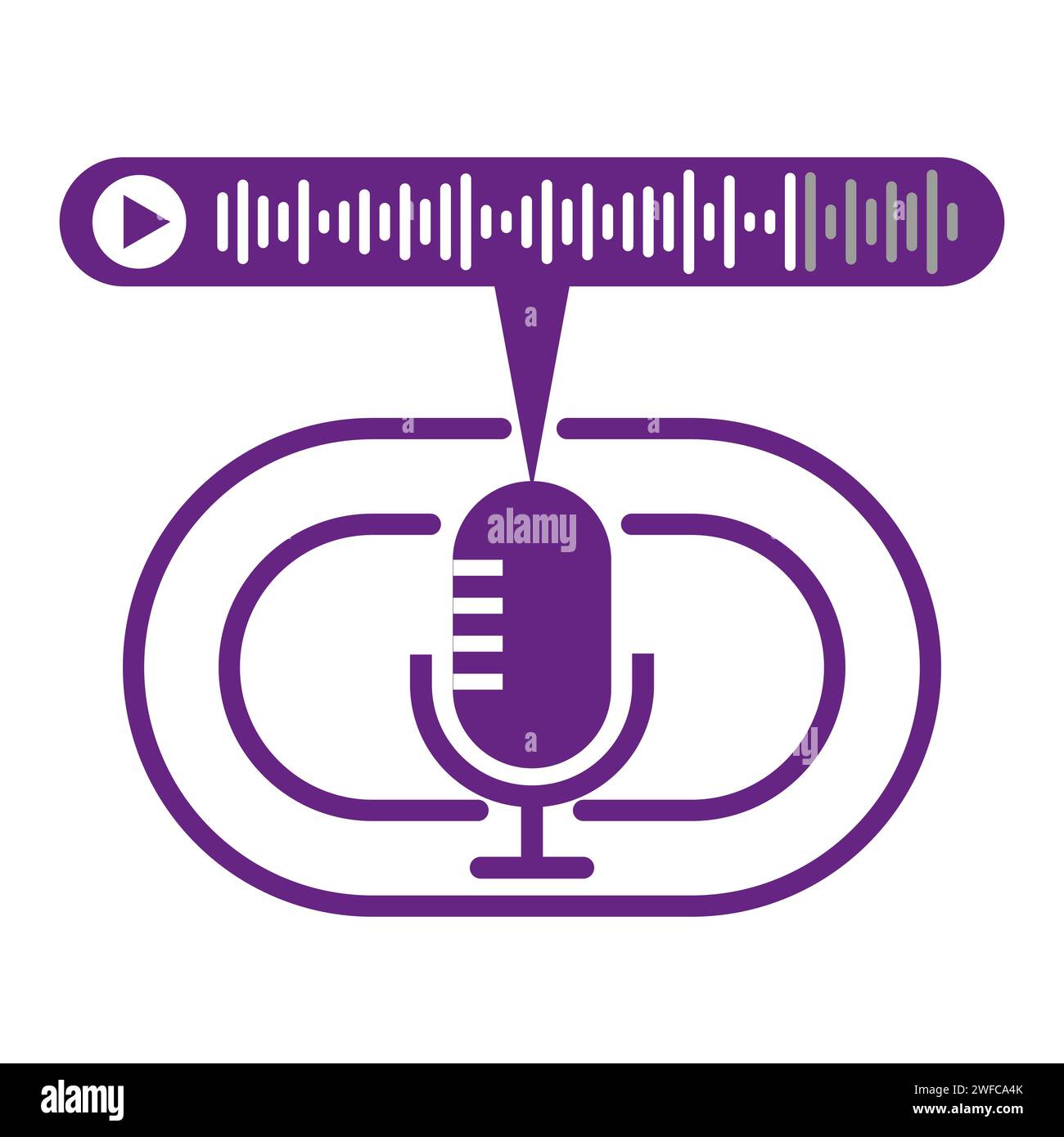 microphone sound icon. Sound wave. Voice message sound icon. Call ...
