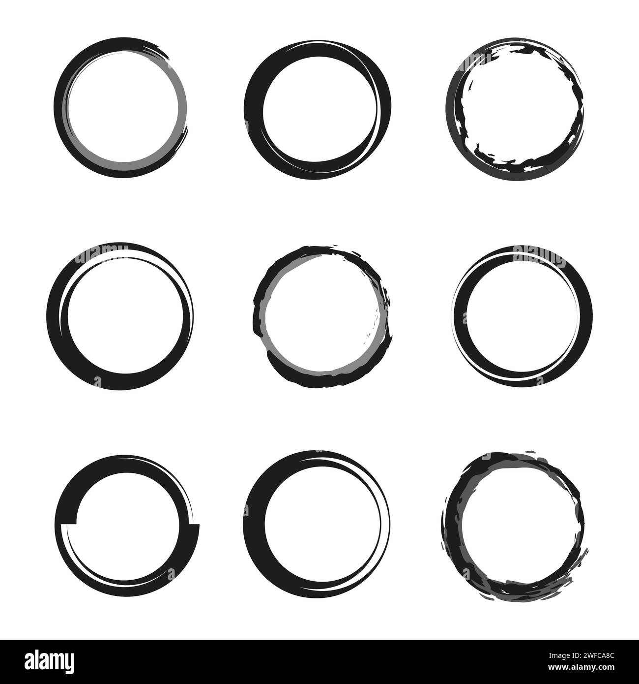 Round brush effect vector vectors hi-res stock photography and images ...