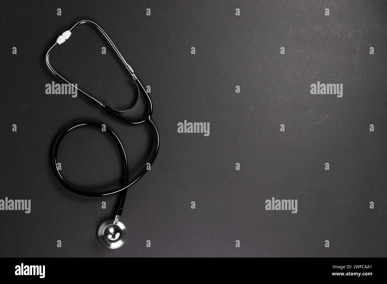 top view of stethoscope on gray surface Stock Photo - Alamy