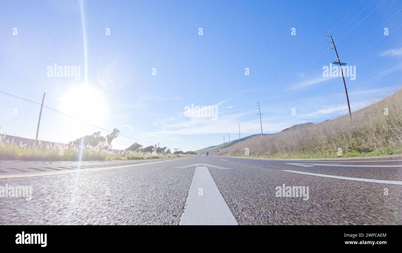 Daytime Journey on HWY 101 Near California Coast Stock Photo - Alamy