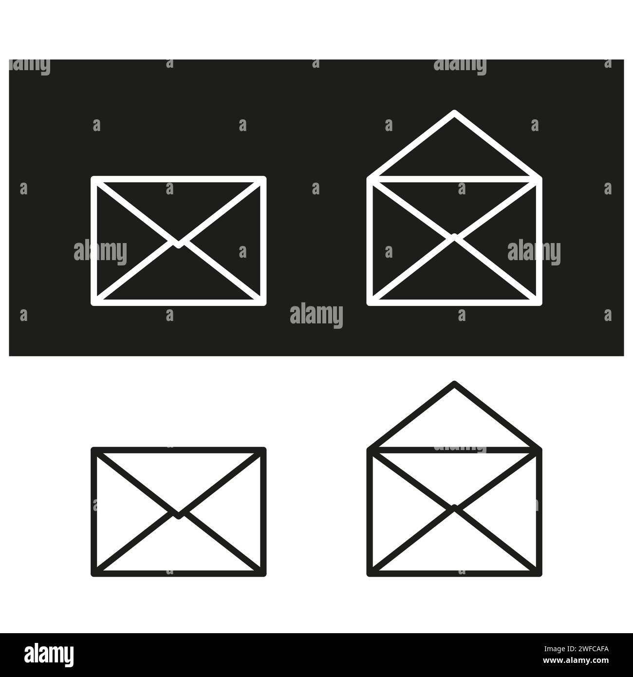 Envelopes icons. Vector illustration. EPS 10 Stock Vector Image & Art ...