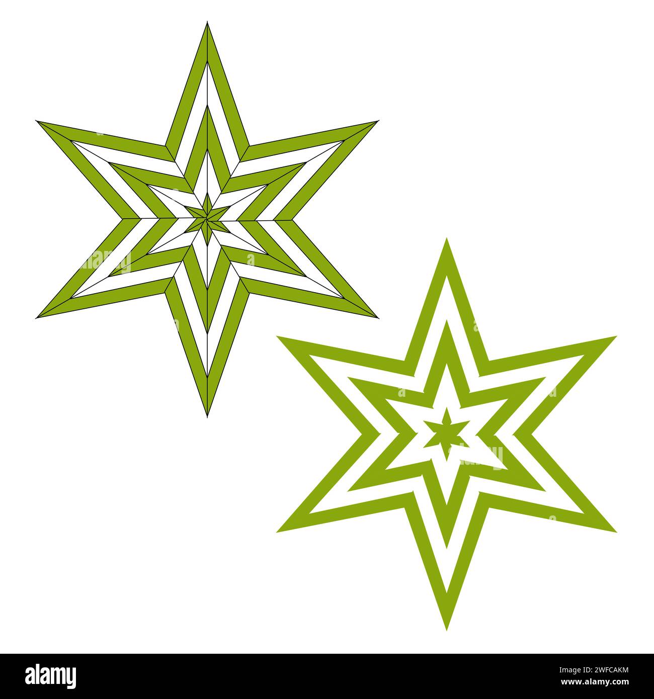 Green stars on white background. Star icon. Vector illustration. stock ...
