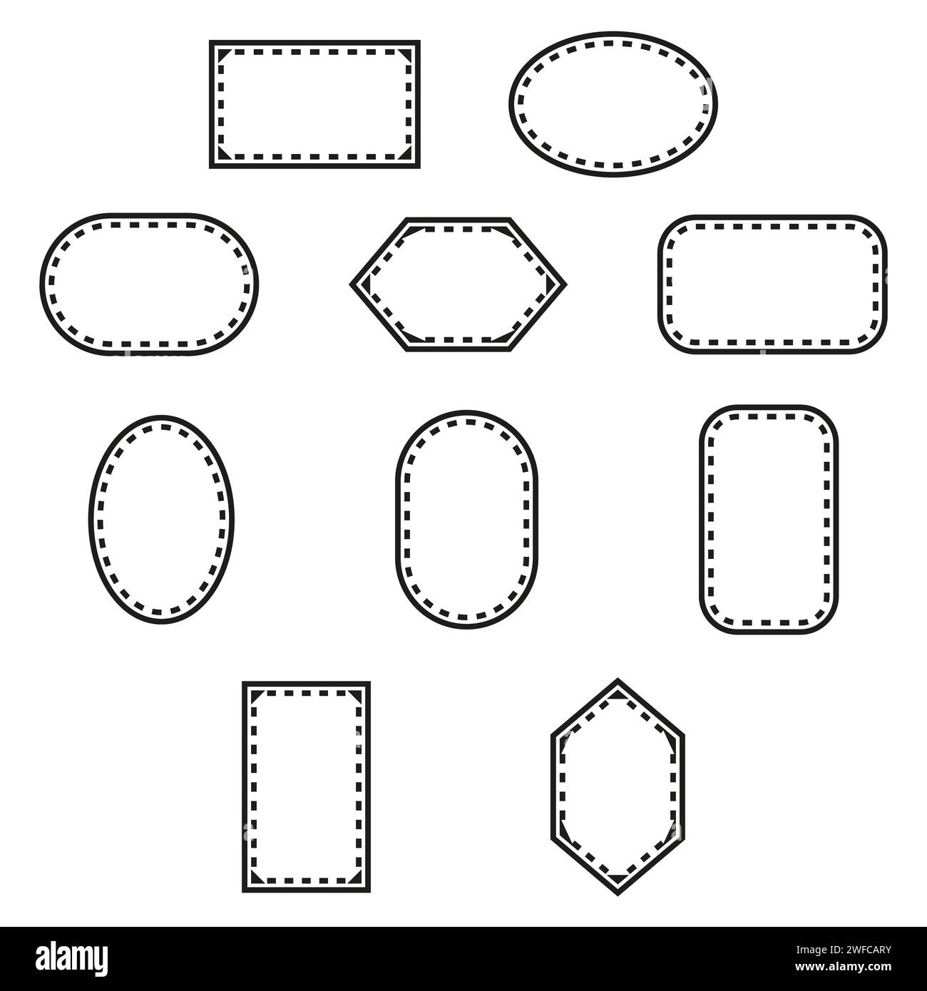 different frames set. Vector illustration. stock image. EPS 10 Stock ...