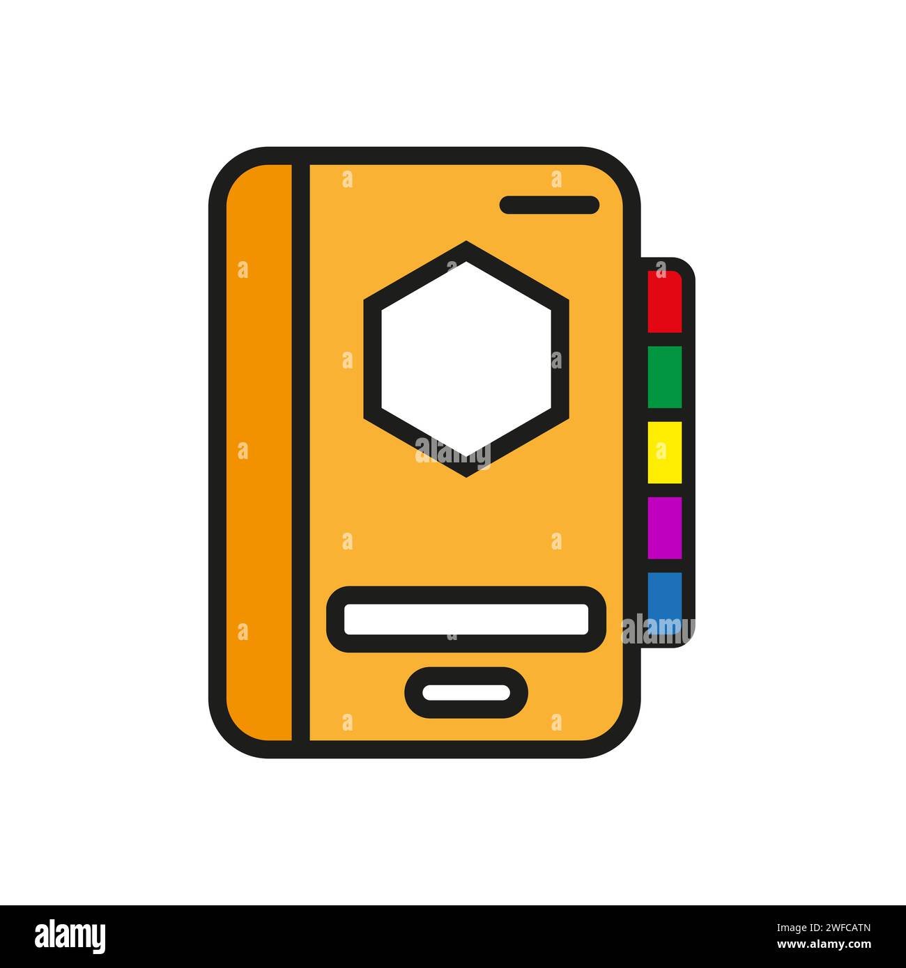 Cartoon notepad. School supplies. Vector illustration. stock image. EPS ...