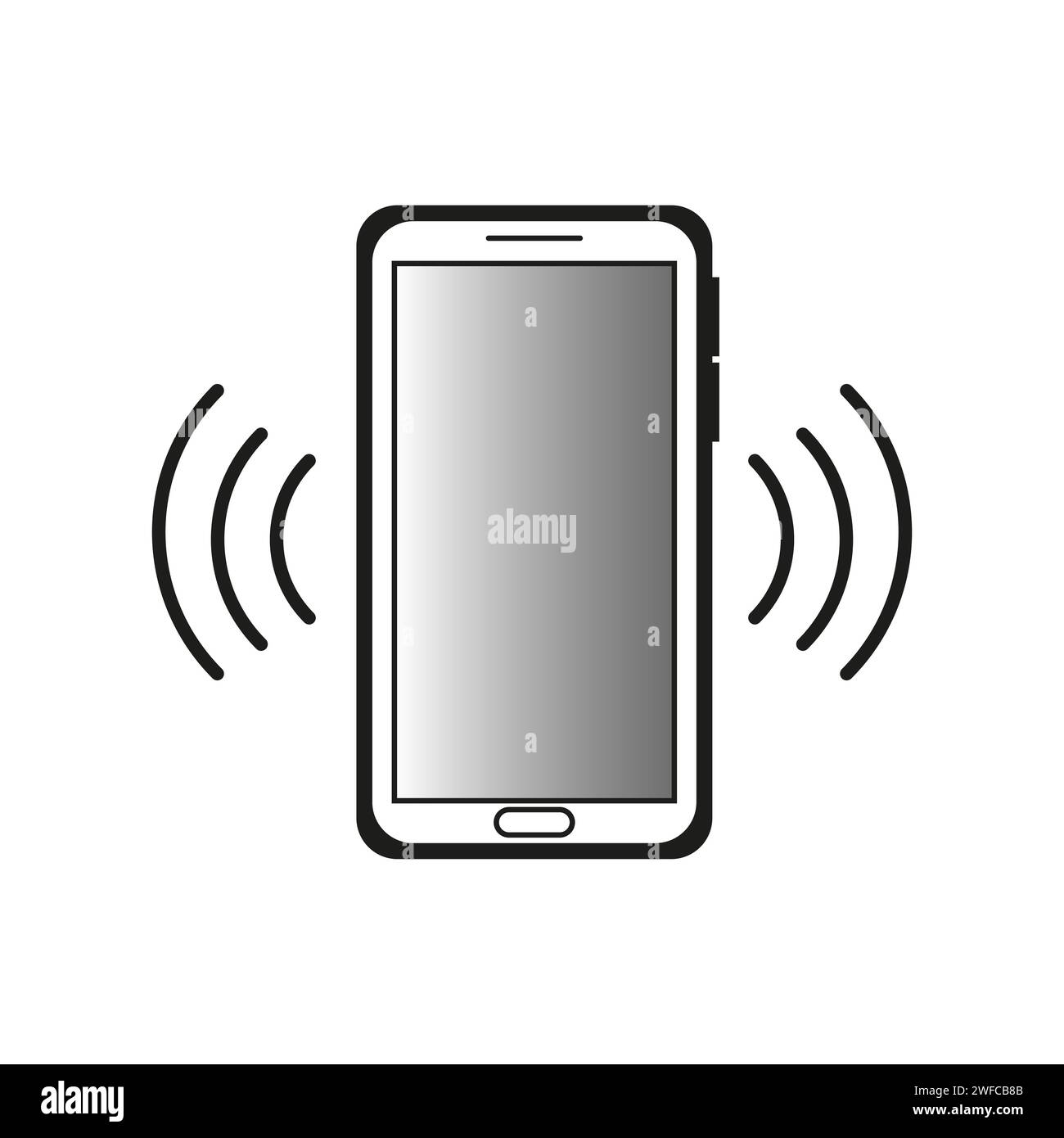 Ringing phone icon. Message notification. Vector illustration. Stock ...