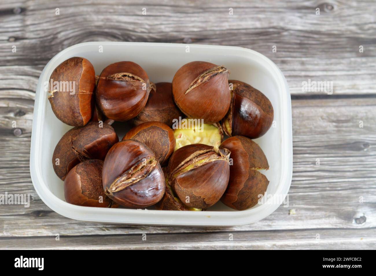 Chestnuts, the deciduous trees and shrubs in the genus Castanea, in the ...