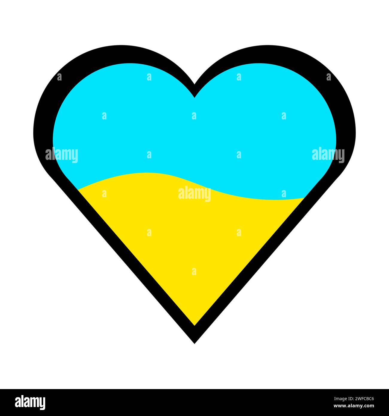 Heart of ukraine for banner design. Ukraine flag. Love symbol. Ukraine ...
