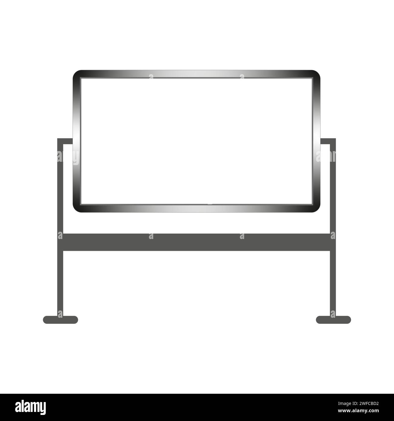 Metal frame stand for banner design. Text message. Vector illustration ...