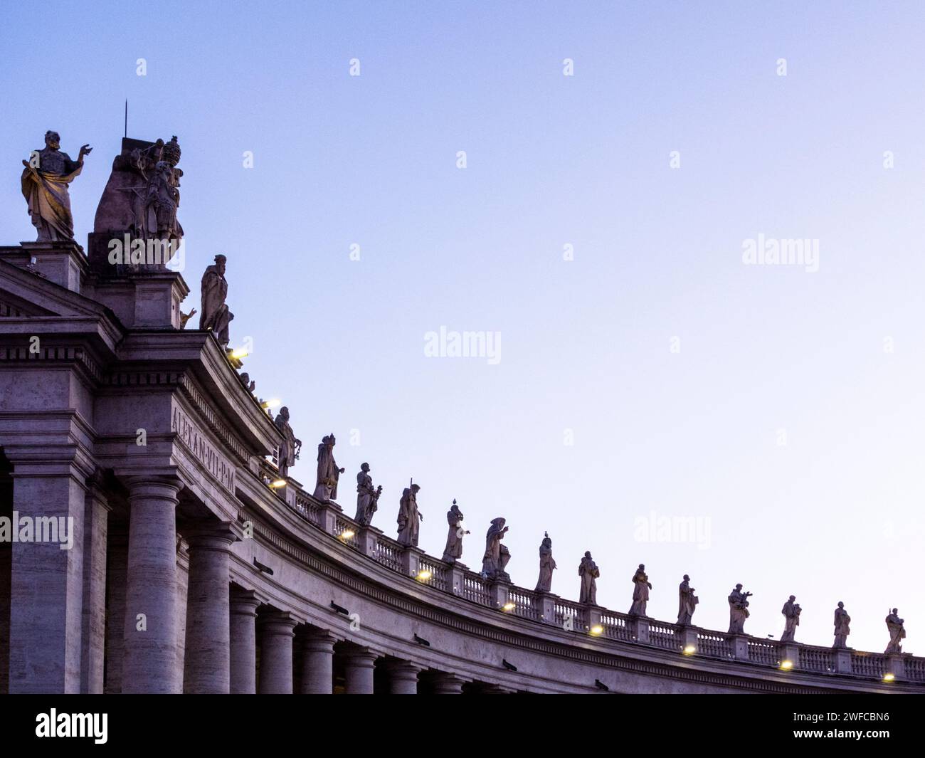 Statues at Saint Peter's square in the Vatican (Rome/Italy Stock Photo ...
