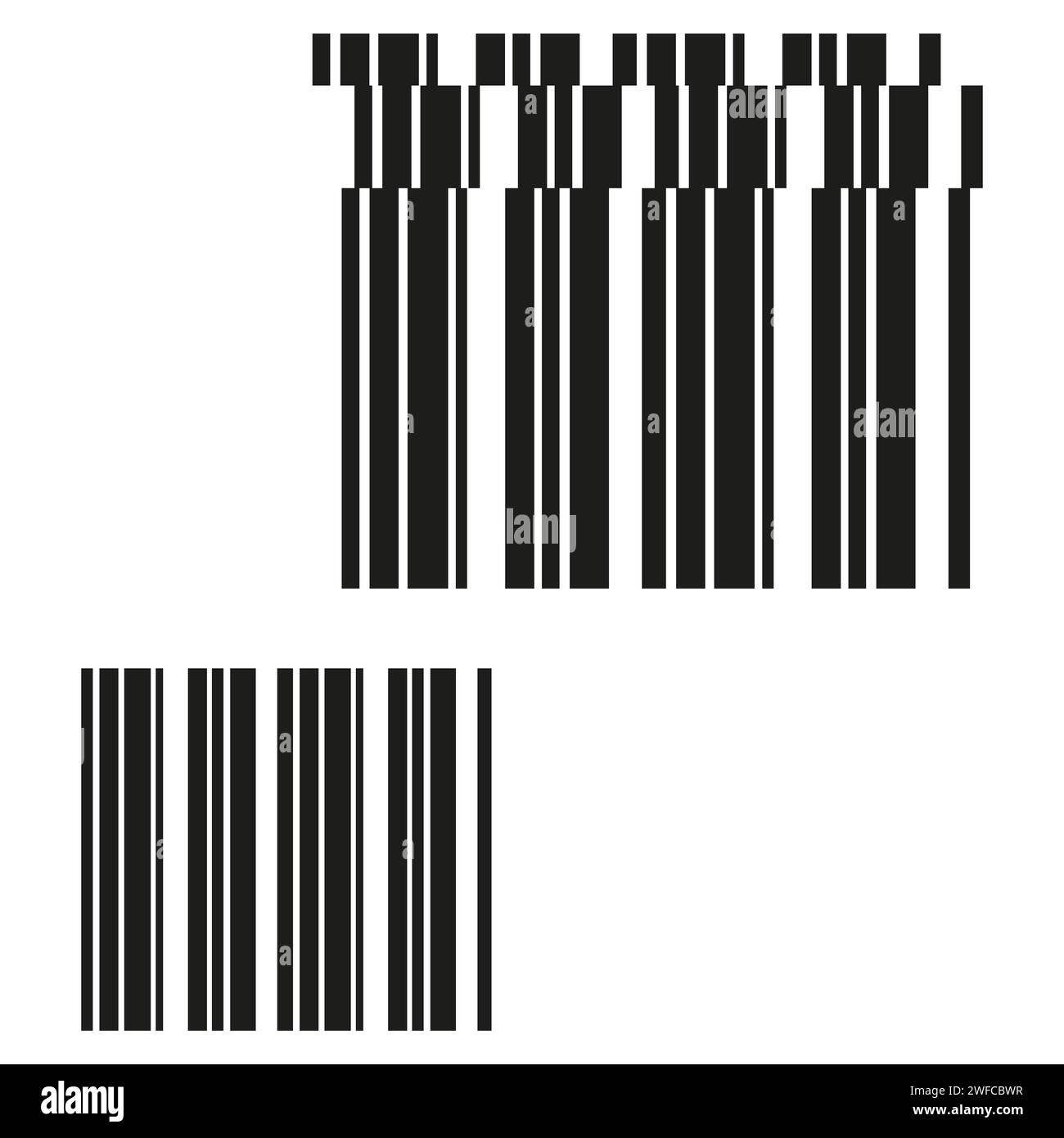 Black offset barcode. Business template with black offset code. Vector ...