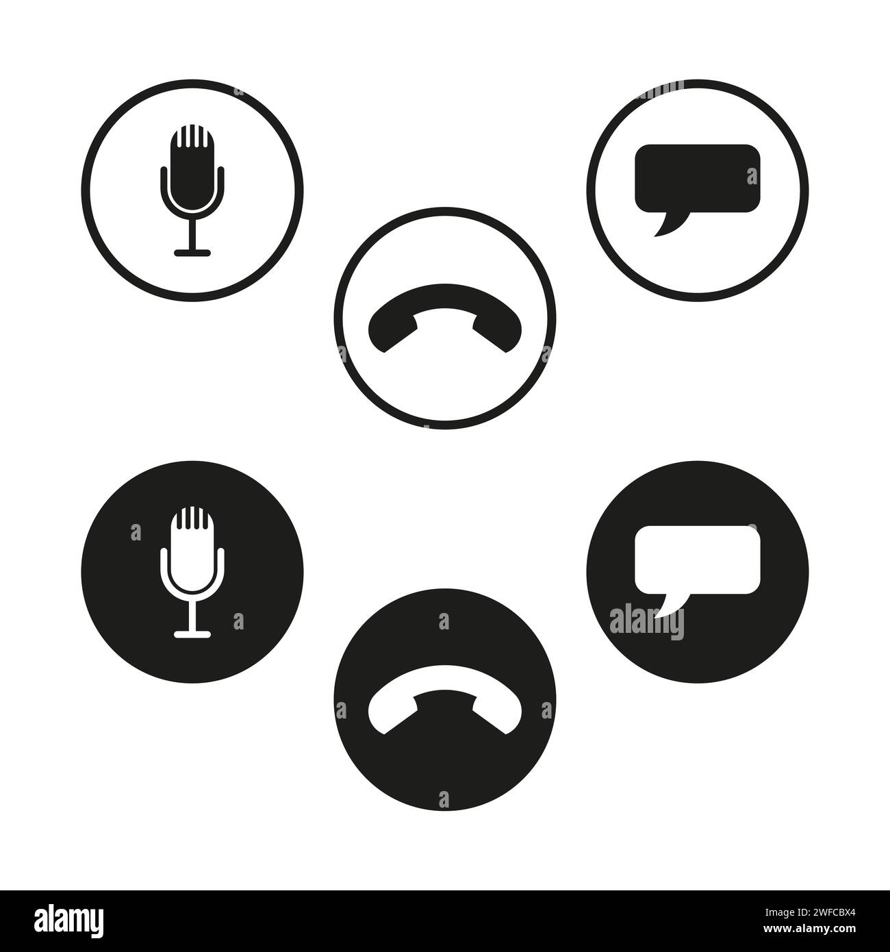 Landline phone and email Stock Vector Images - Alamy