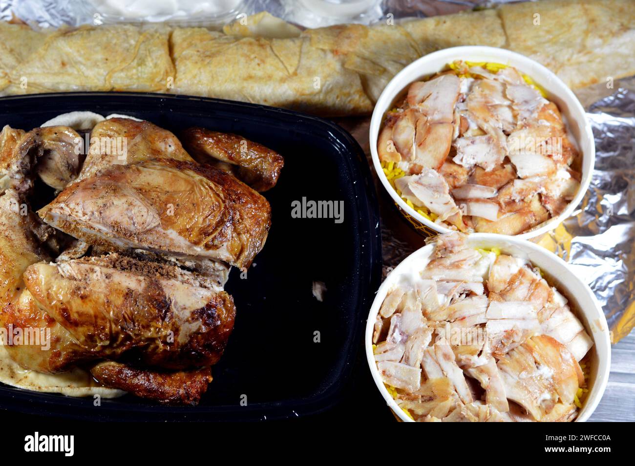Cairo, Egypt, January 22 2024: Karam El Sham Syrian food of grilled ...
