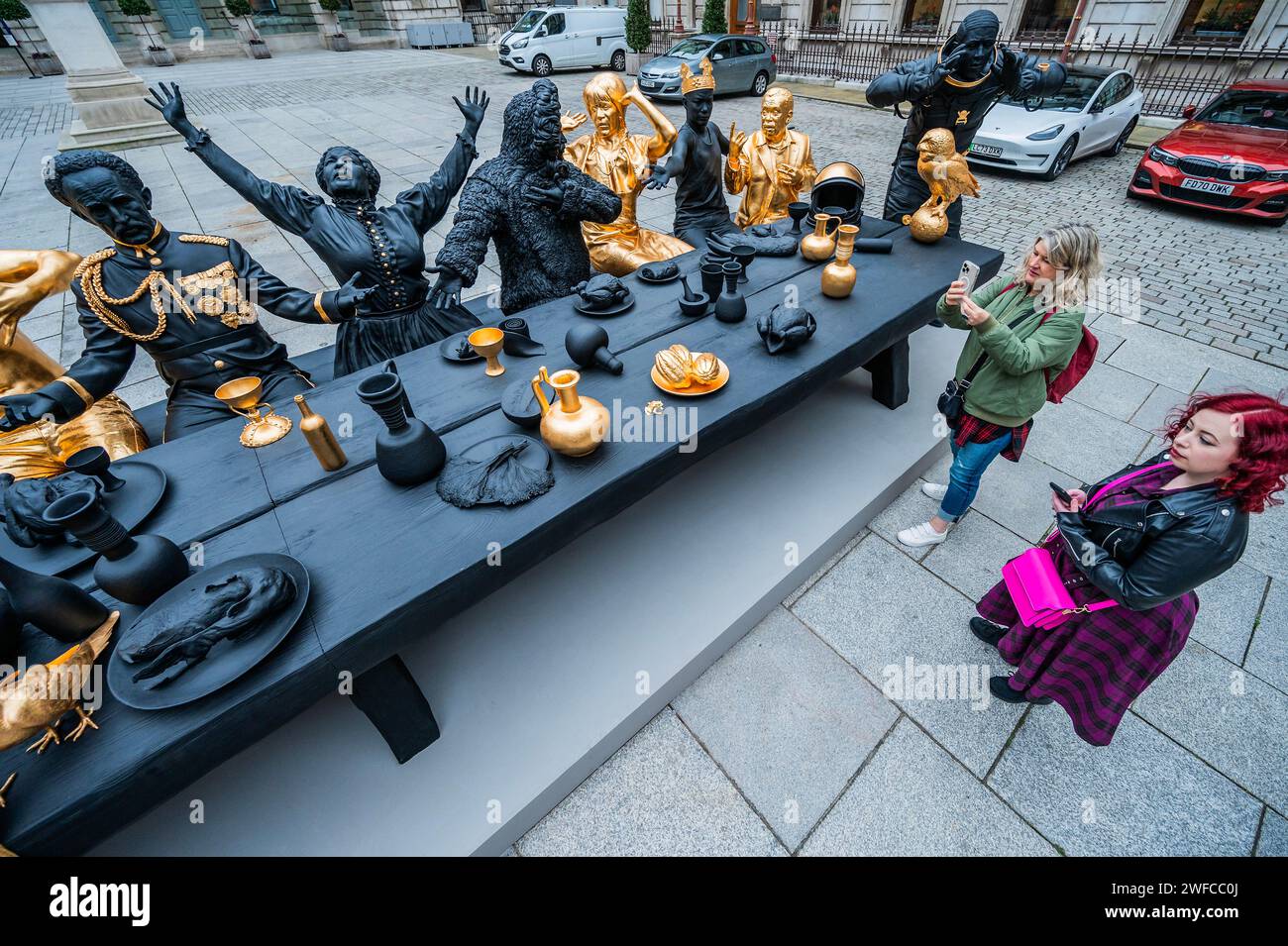 London, UK. 30 Jan 2024. Tavares Strachan's new sculpture The First ...
