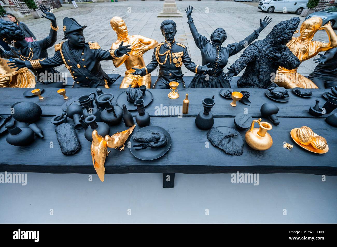 London, UK. 30 Jan 2024. Tavares Strachan's new sculpture The First ...