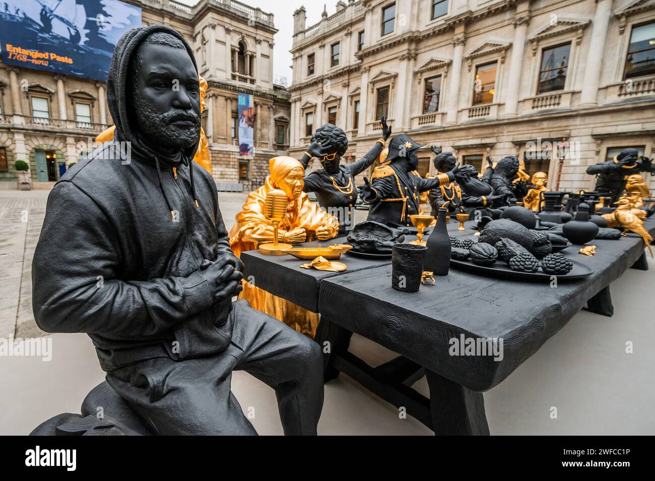 London, UK. 30 Jan 2024. Tavares Strachan's (the artist is sculpted on ...