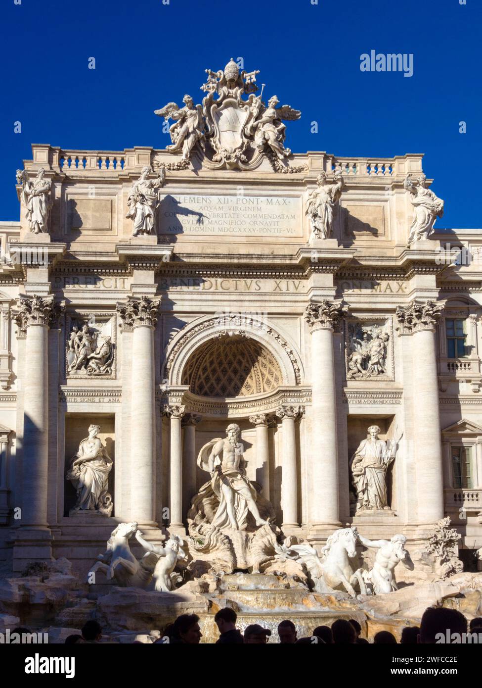 Palazzo Poli and Trevi Fountain (Rome/Italy Stock Photo - Alamy