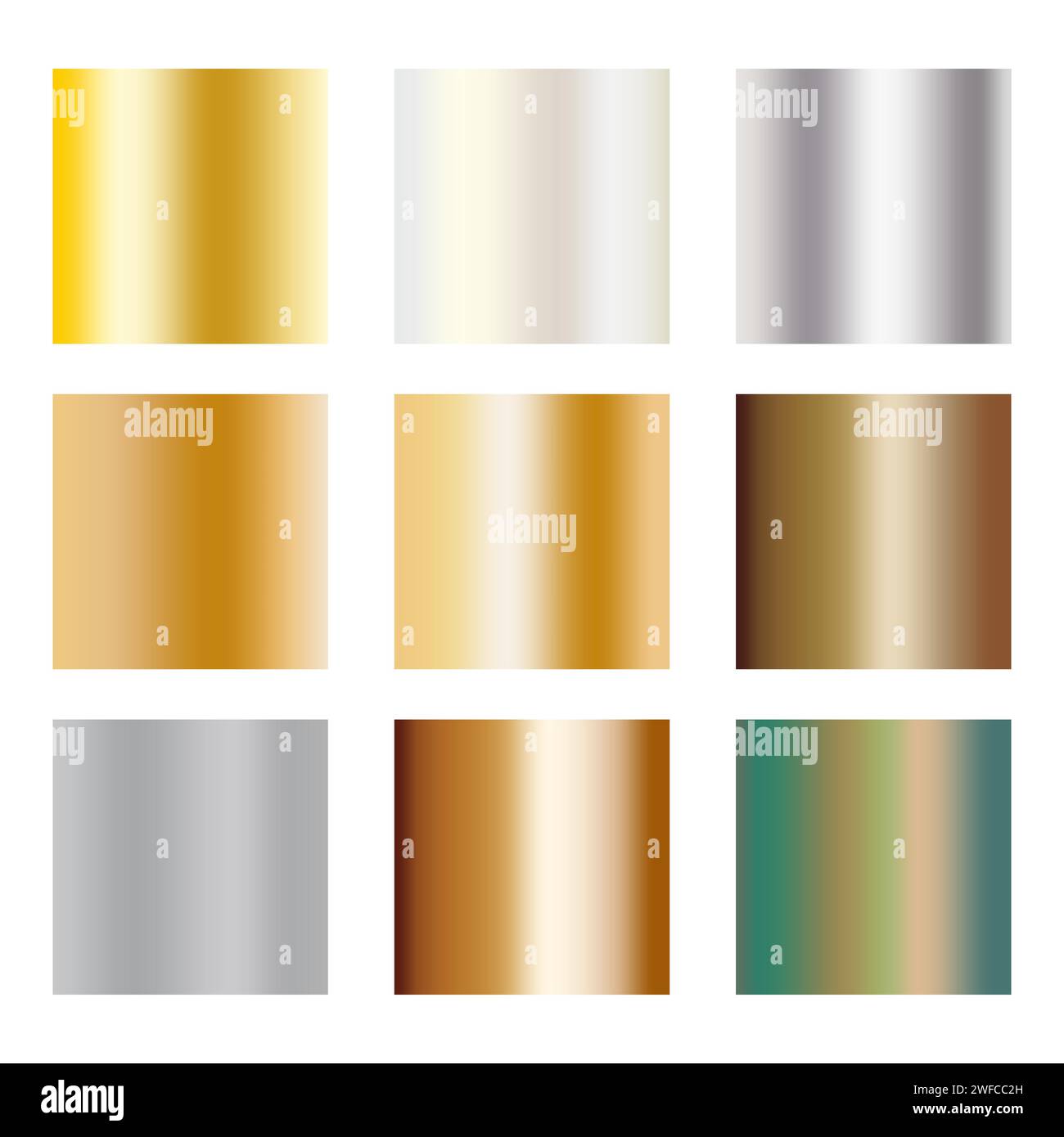 Golden metal gradient. Realistic light effect. Vector illustration ...