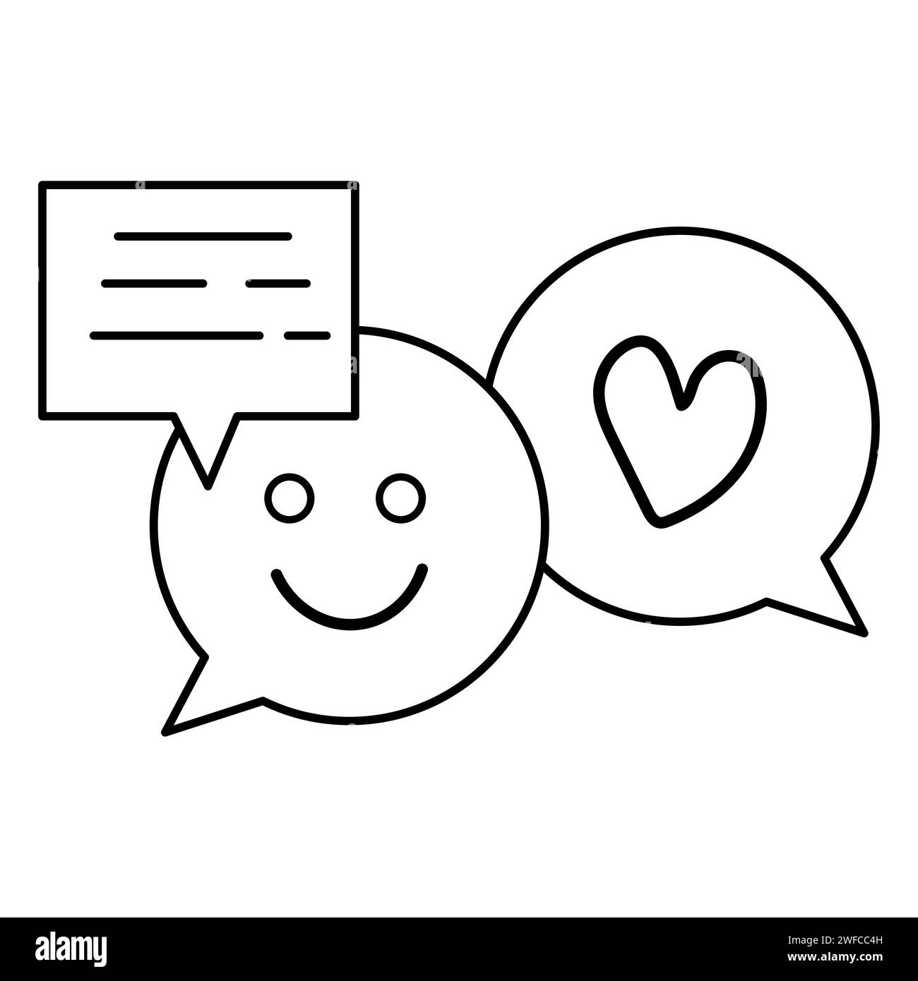 Cartoon banner. Social media. cartoon message in modern style on white ... Cartoon banner. Social media. cartoon message in modern style on white ...