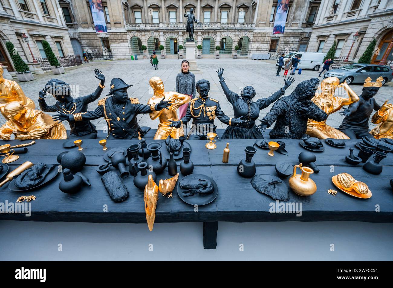 London, UK. 30 Jan 2024. Tavares Strachan's new sculpture The First ...