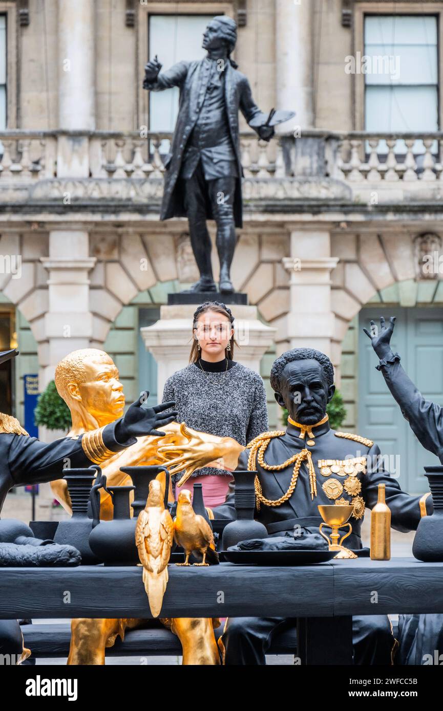 London, UK. 30 Jan 2024. Tavares Strachan's new sculpture The First ...