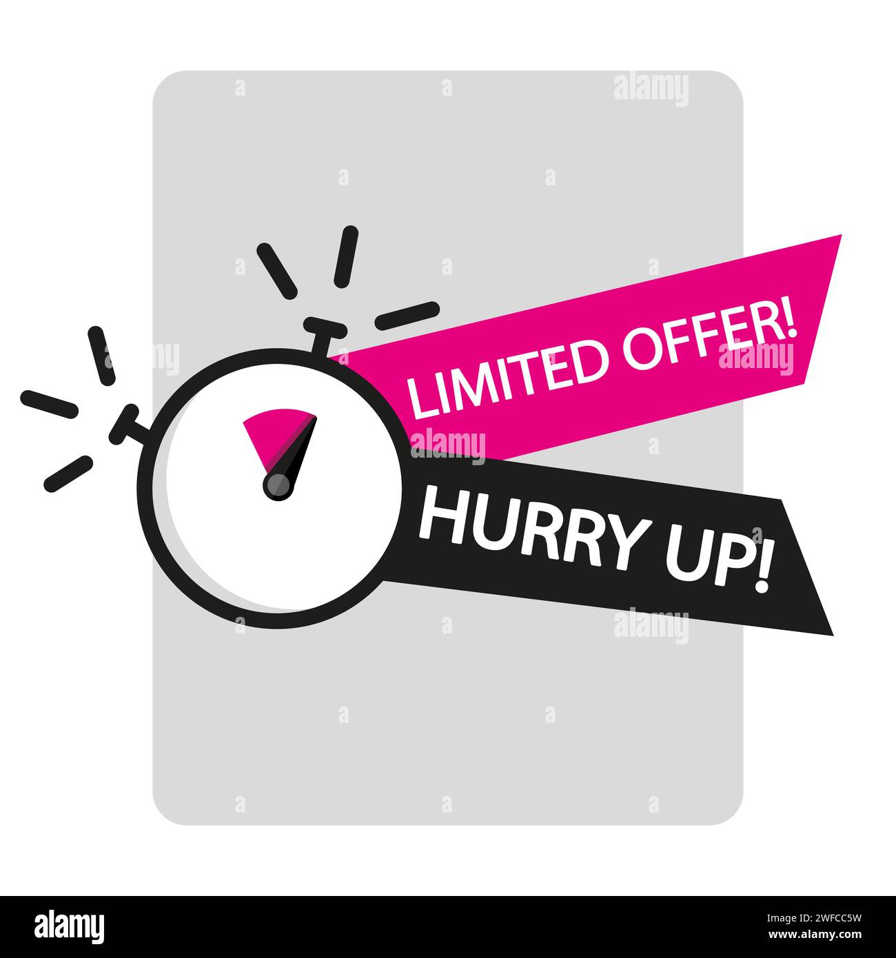 Watch limited offer. Time clock. Special offer symbol. Shopping time ...