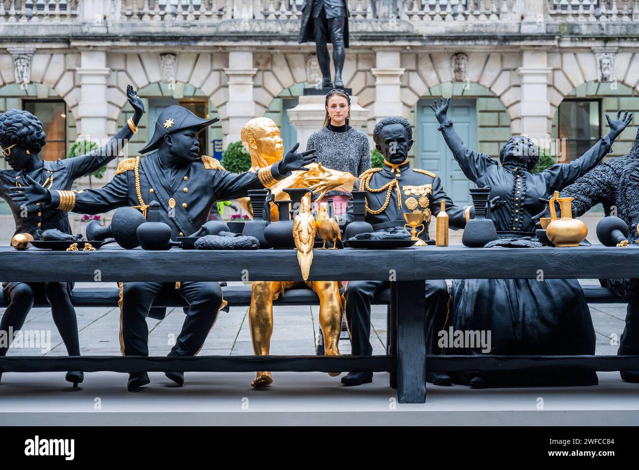 London, UK. 30 Jan 2024. Tavares Strachan's new sculpture The First ...