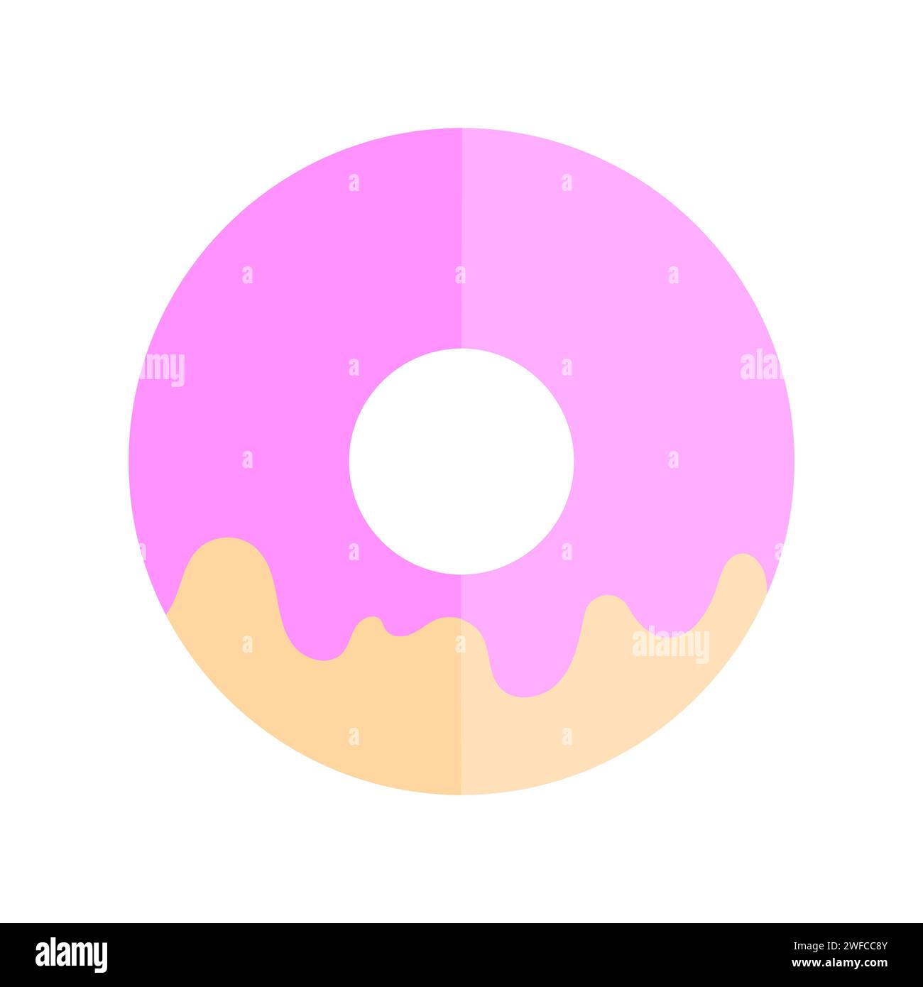 Pink donuts in realistic style. Sweet food. Vector illustration. Stock ...