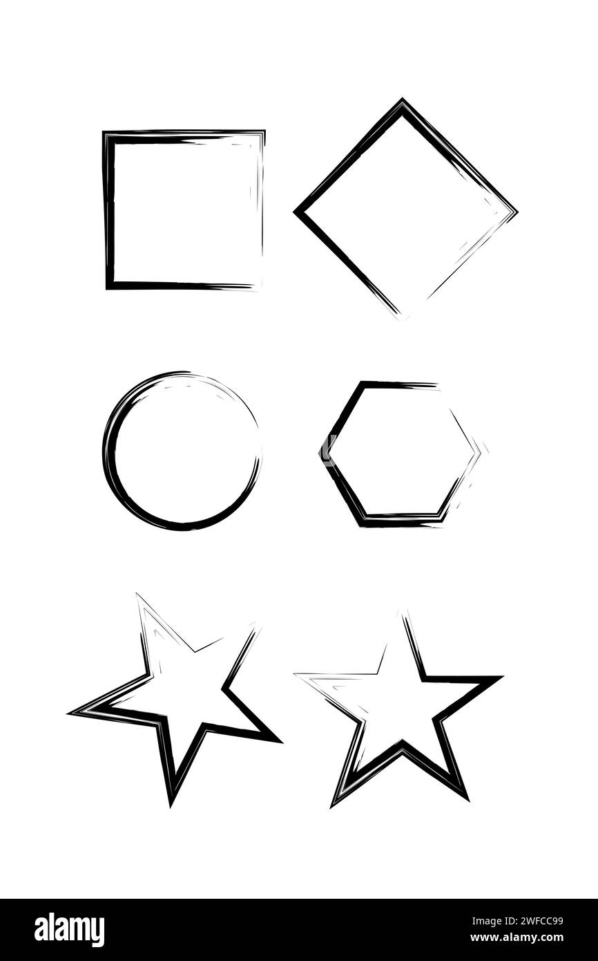 Frame brush. Black frame brush in modern style. Edge frame. Vector ...