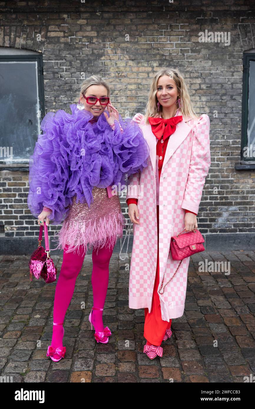 Copenhagen, Denmark. January 30th, 2024. Daykota Dee (left) and Marijn ...