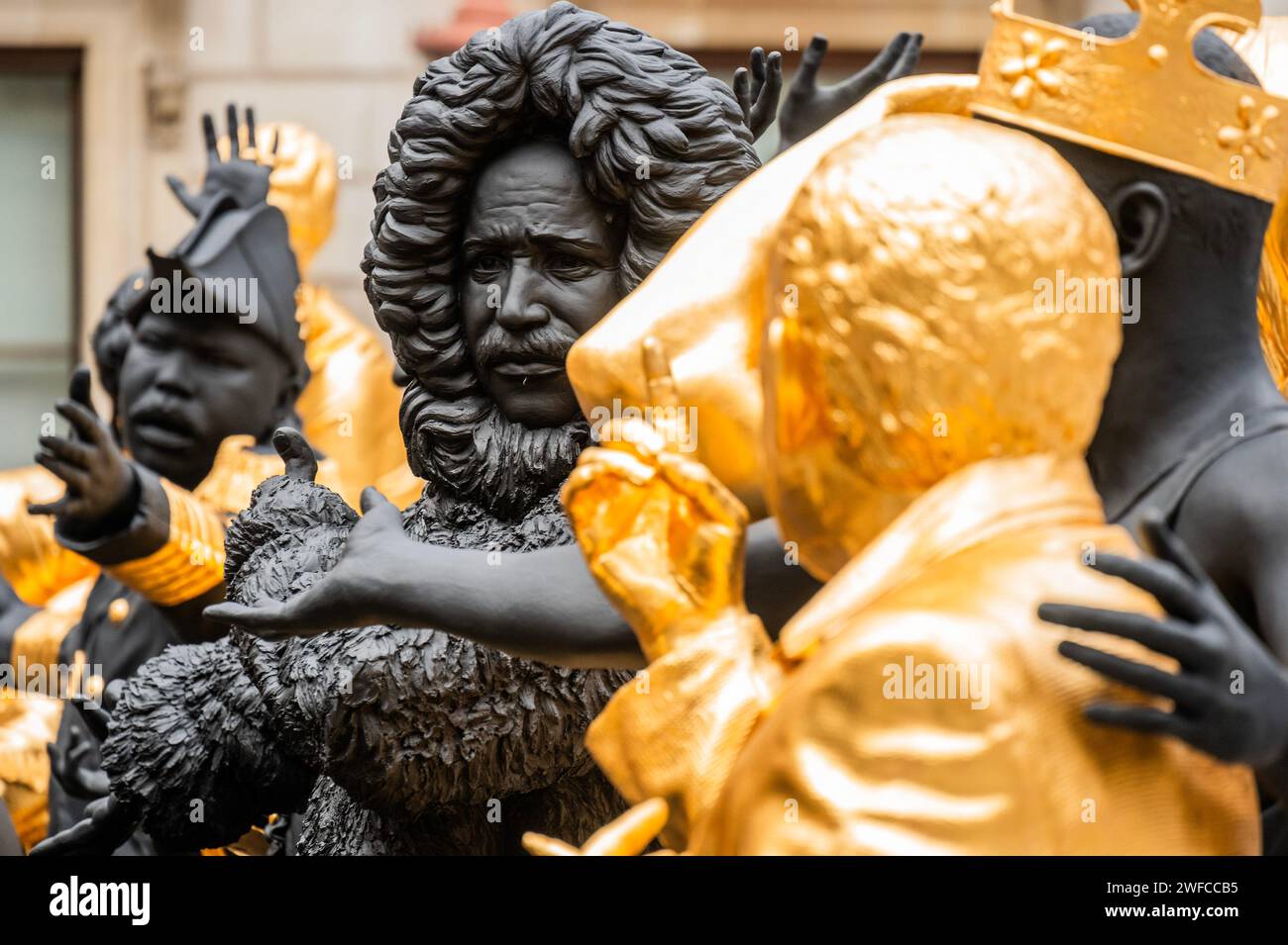 London, UK. 30 Jan 2024. Tavares Strachan's new sculpture The First ...